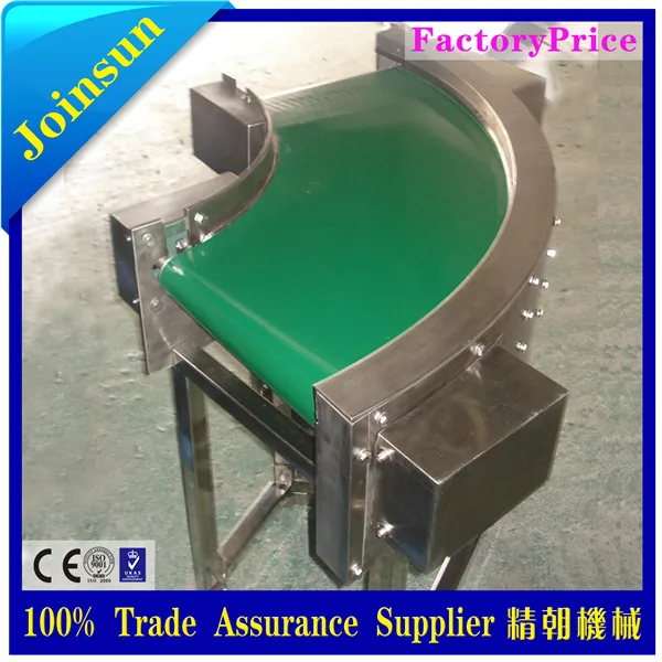 90 Degree Zero Tangent Turn Curve Belt Conveyor - Stainless Steel, Oil ...