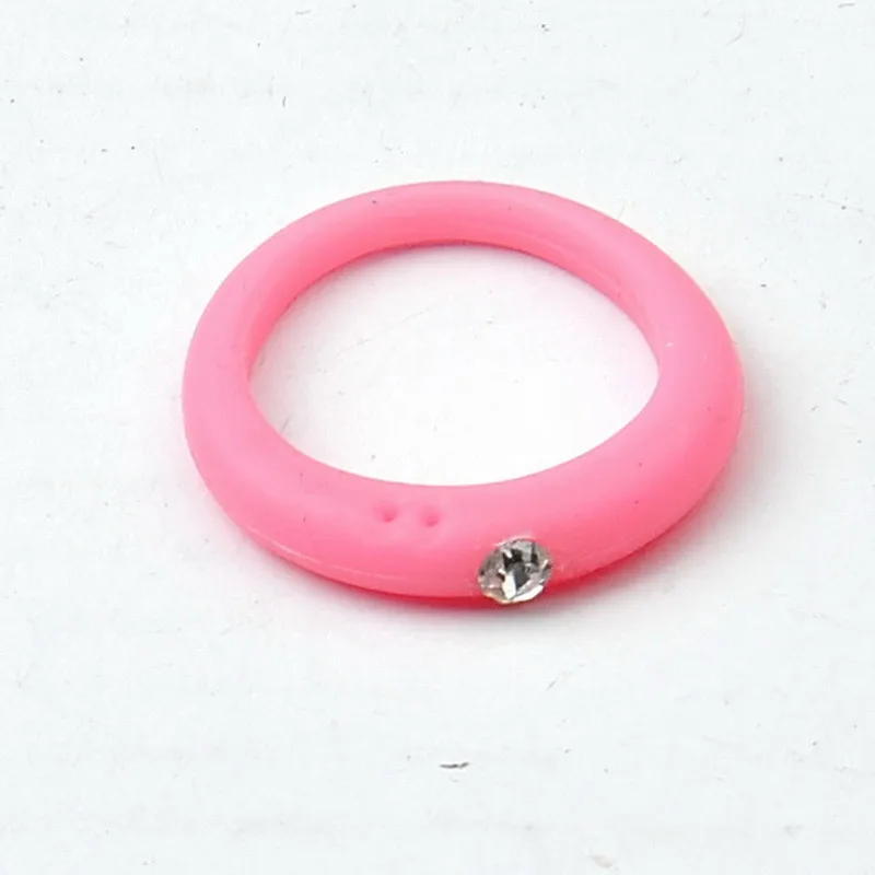 Latest Design Colorful Baby Girls Single Stone Diamond Rubber Silicone ...