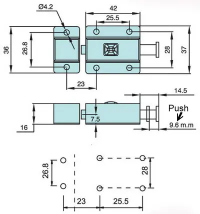 Stainless Steel Push to Open Catch - Versatile & Durable