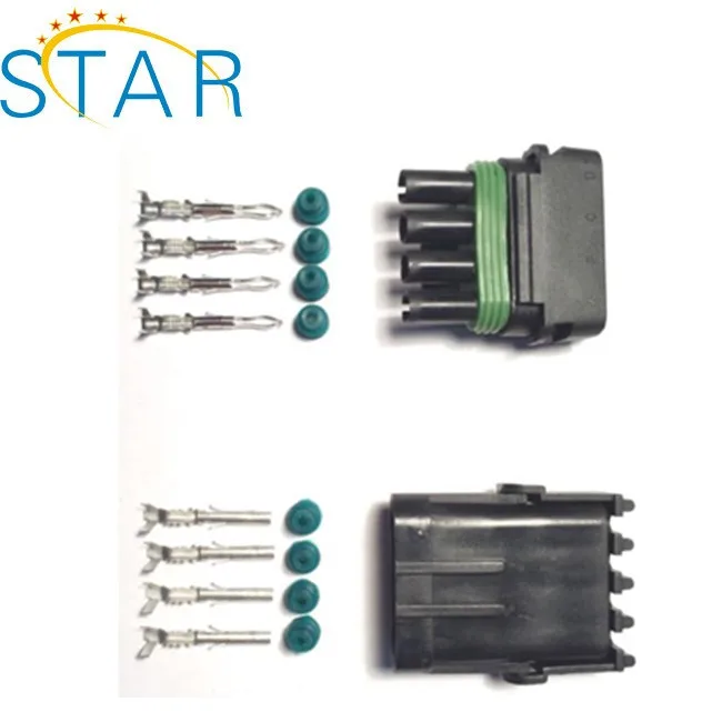 4 Pin Male Female Waterproof Automotive Connector Delphi Weather Pack ...