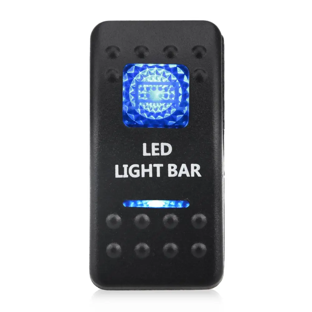 WATERWICH 5 Pin Led Light Bar illuminated Rocker Toggle Switch ...