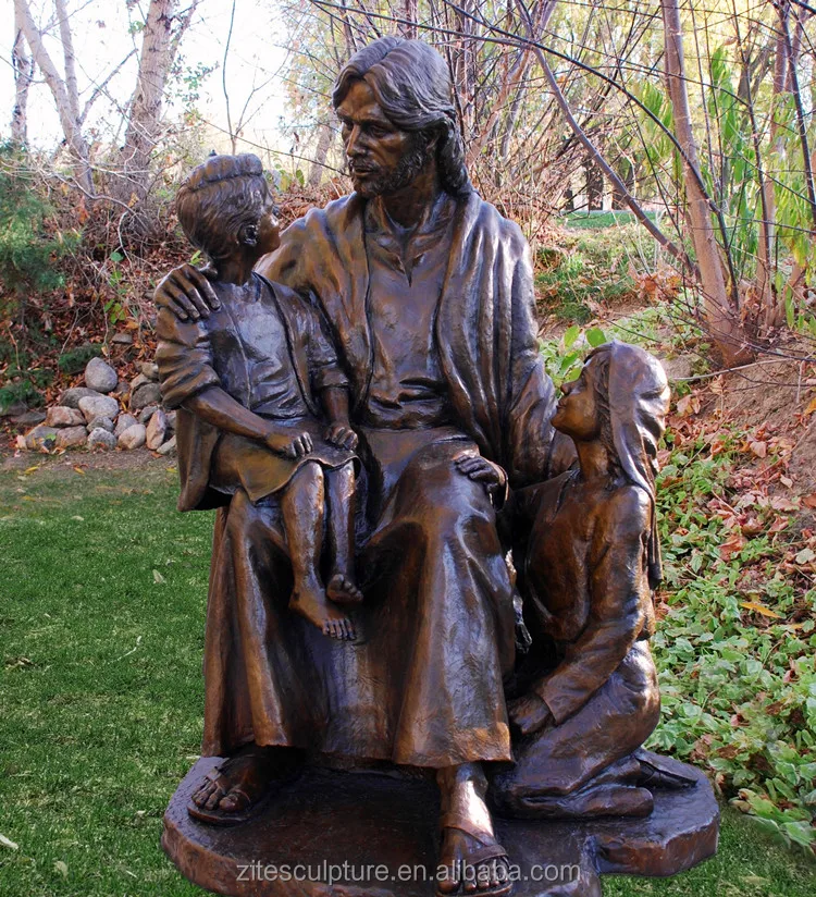 Fine Workmanship Life Size Bronze Father And Child Son Statues - Buy ...