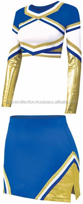 Top Customized Full Sleeve Crop Top Body Fit Cheerleader Uniform Women ...