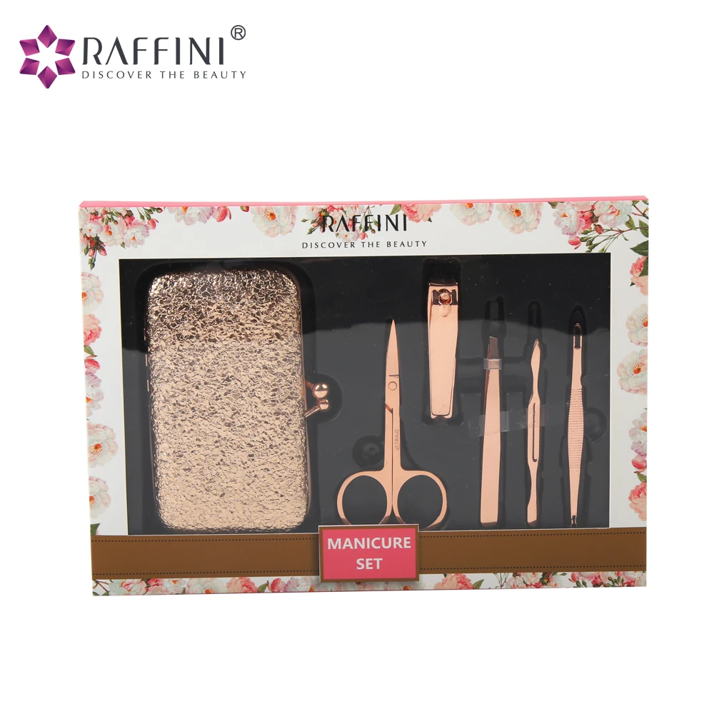 Raffini Stainless Steel 5pcs Gold Color Manicure Set