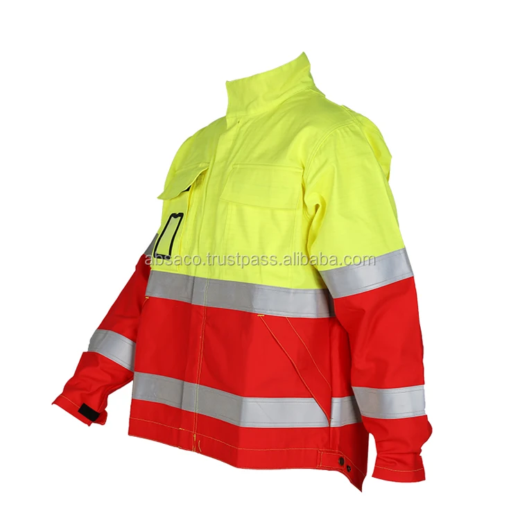 China Manufacture Men's Safety Reflective Red Working Jacket