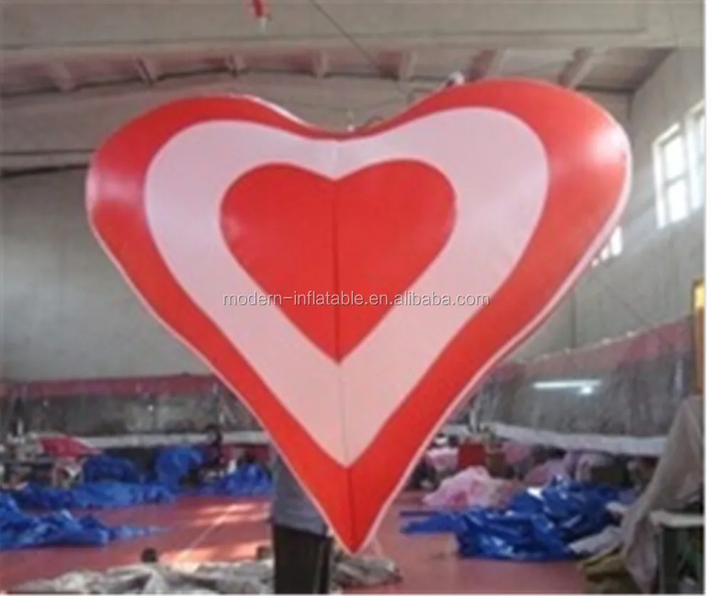 Outdoors Giant Hanging Inflatable Heart Balloon For Valentine E's Day ...