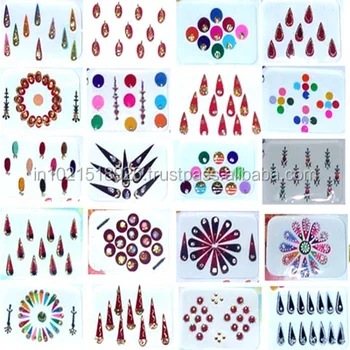 Bindi Stickers Forehead Multicolor Assorted Bridal Bindi Pack India ...