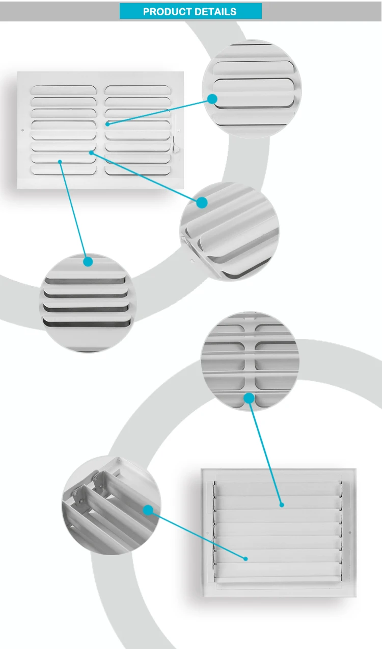 HVAC Steel Heating Wall Air Register - Modern Ventilation