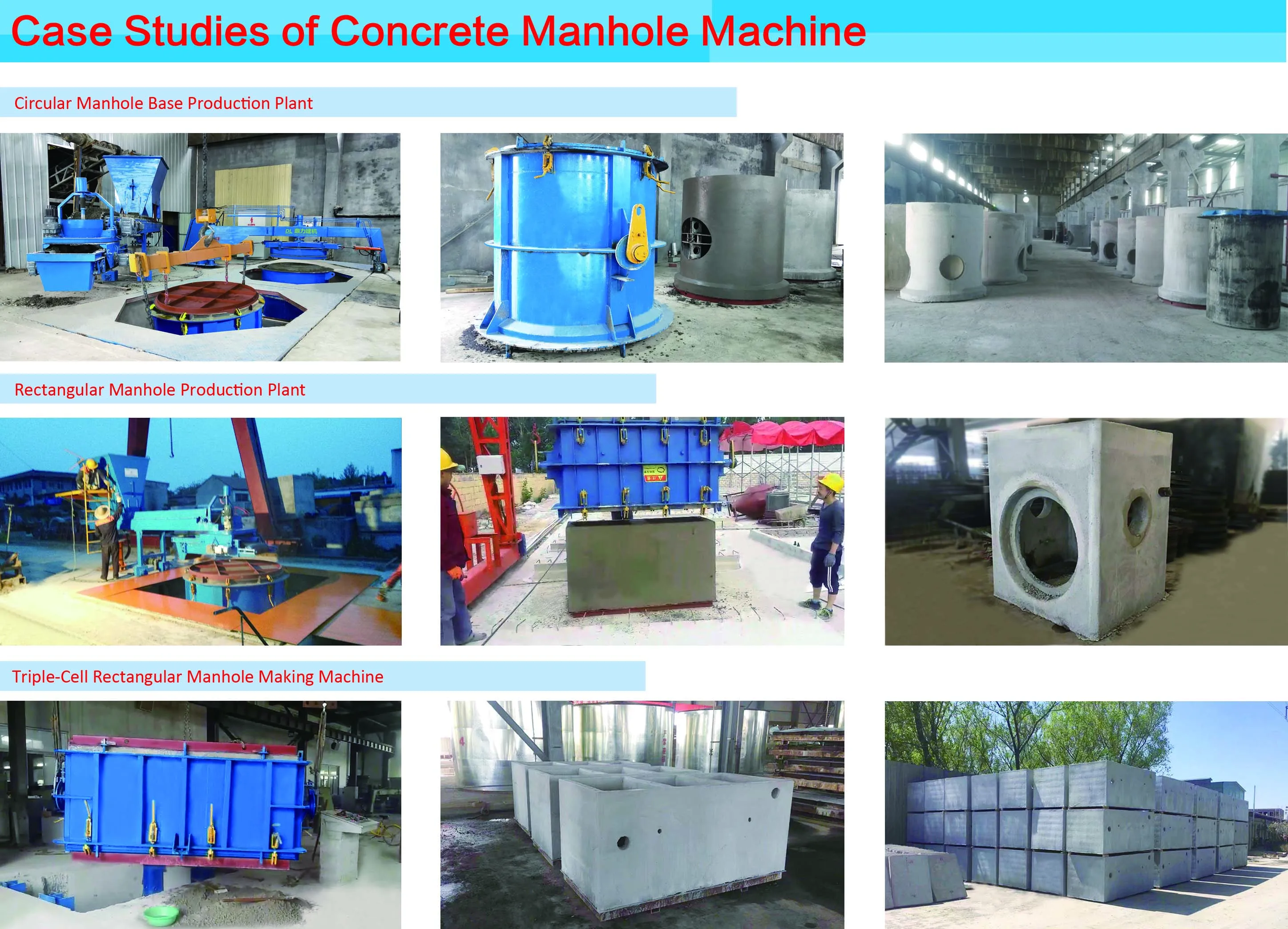Precast Concrete Manhole Making Machine - Buy Automatic Wet Cast ...