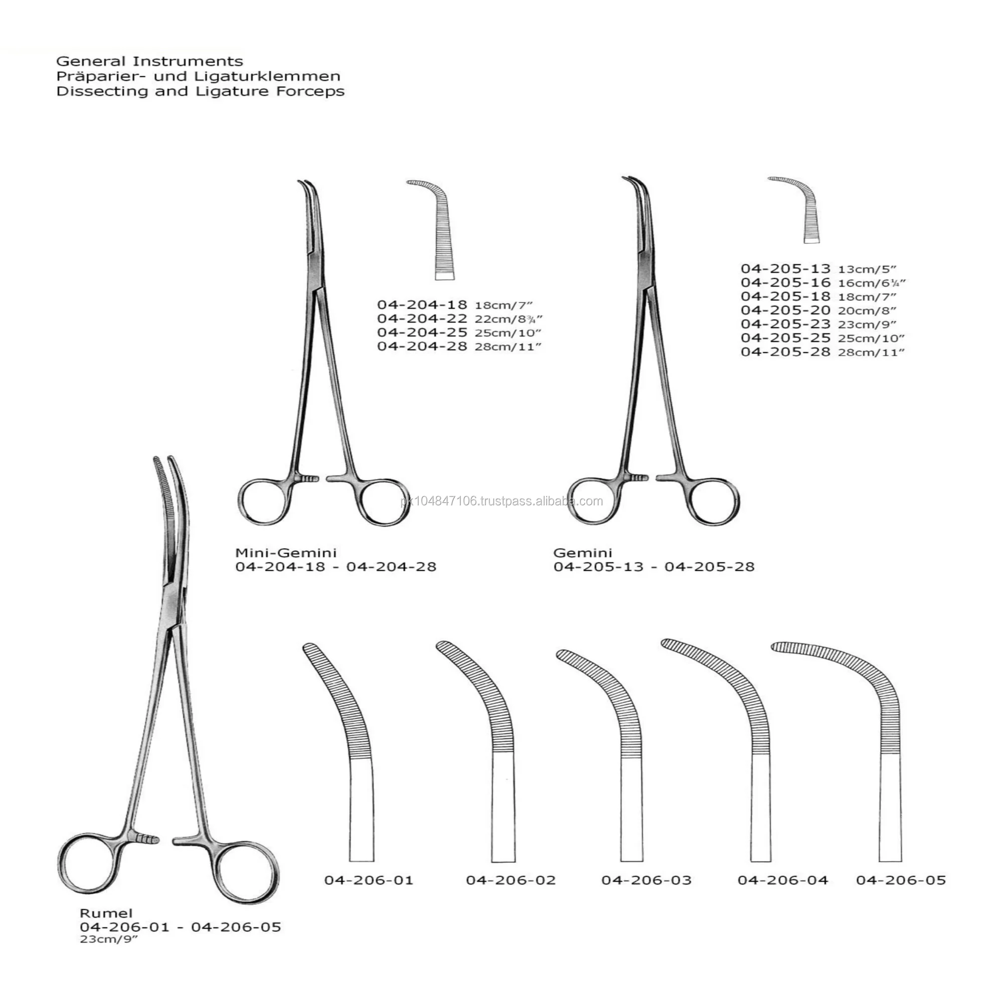 Surgery Instruments Dissecting Mini Gemini Forceps - Buy Surgical ...