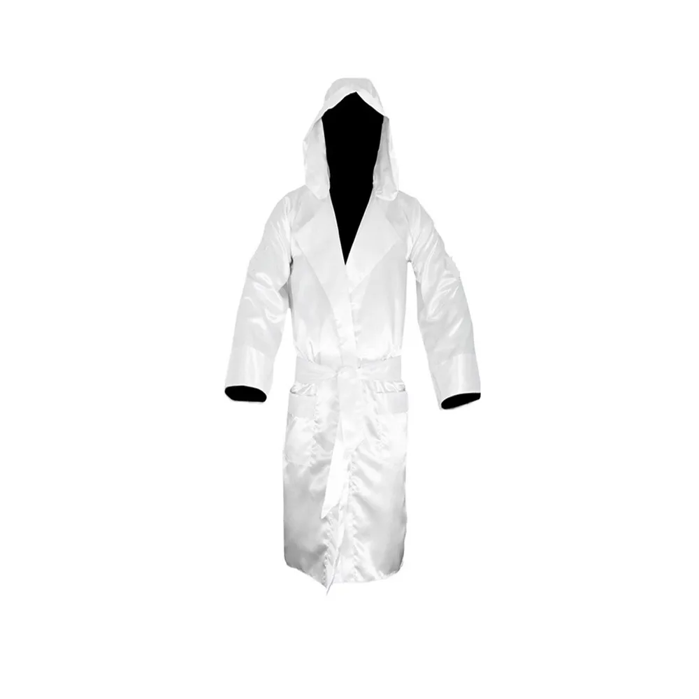 Boxing Robe Professional Custom Made Color Satin Boxing Robe With Hood ...