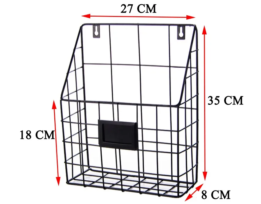 Mesh Wire Wall Mount Hanging File Holder - Organize Efficiently