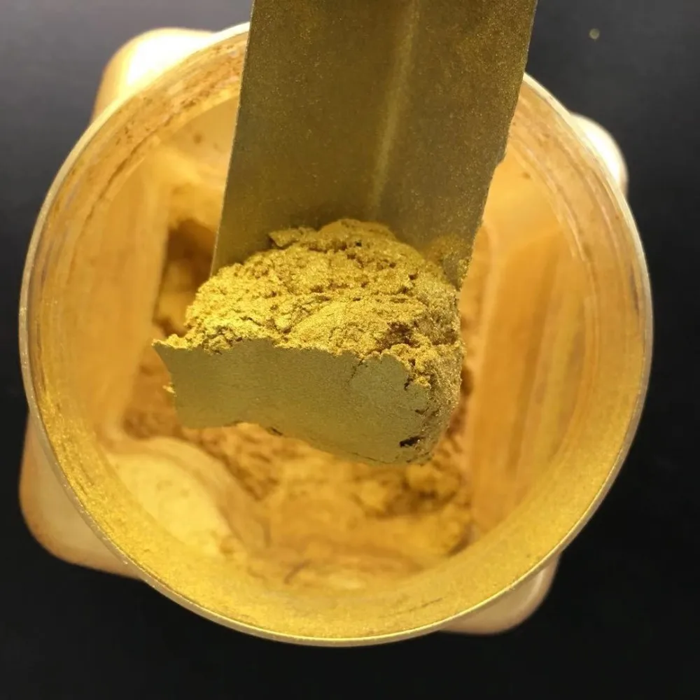 High Chroma Golden Pearlescent Pigment for Bright Brass Effect
