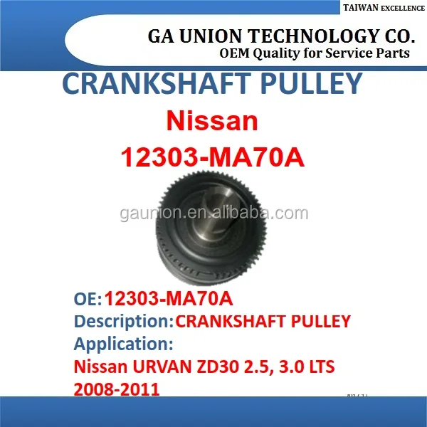 Engine Crankshaft Pulley 12303-ma70a For N.i.s.s.a.n Urvan Zd30 2.5,3.0 ...