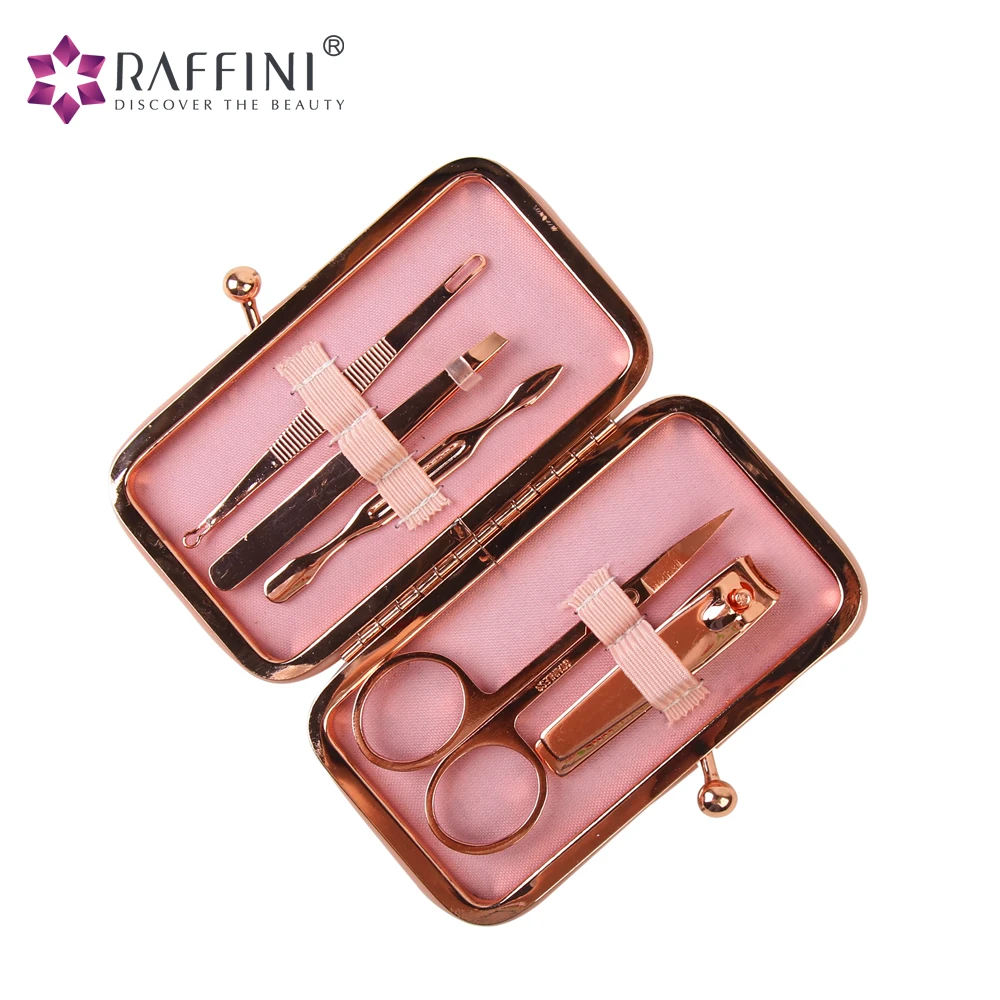 Raffini Stainless Steel 5pcs Gold Color Manicure Set