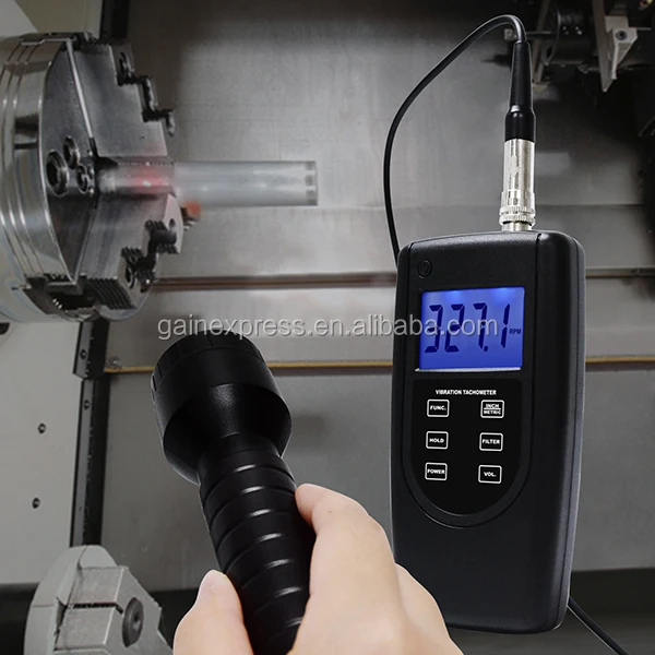 Vibration Tachometer Meter Piezoelectric Sensor Rpm (r/min) Frequency ...