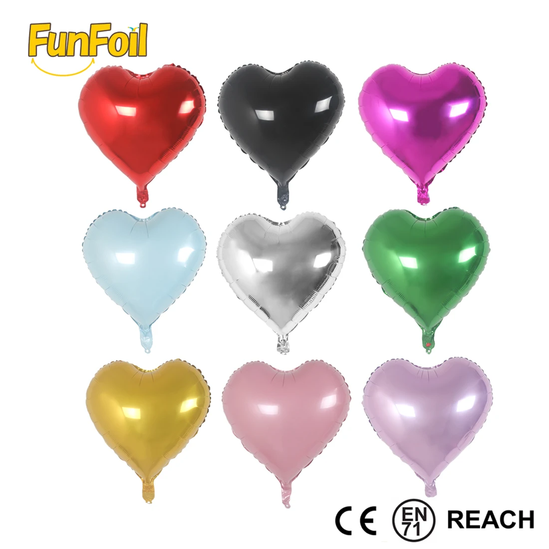 Advertising Heart Shape 18inches Helium Foil Balloons Mylar Balloons