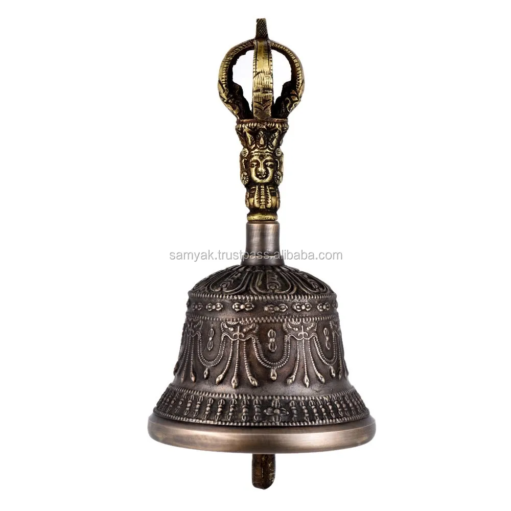 Tibetan Bronze Bell & Vajra - Religious Chimes for Buddhism