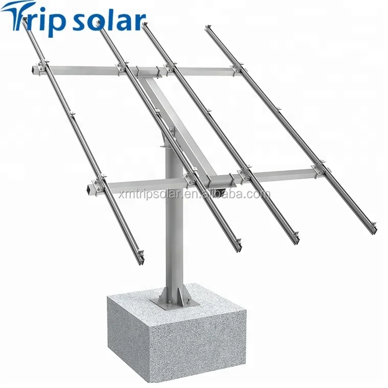 2kw Adjustable Angle Solar Panel Pole Ground Mounting System - Buy Pole ...