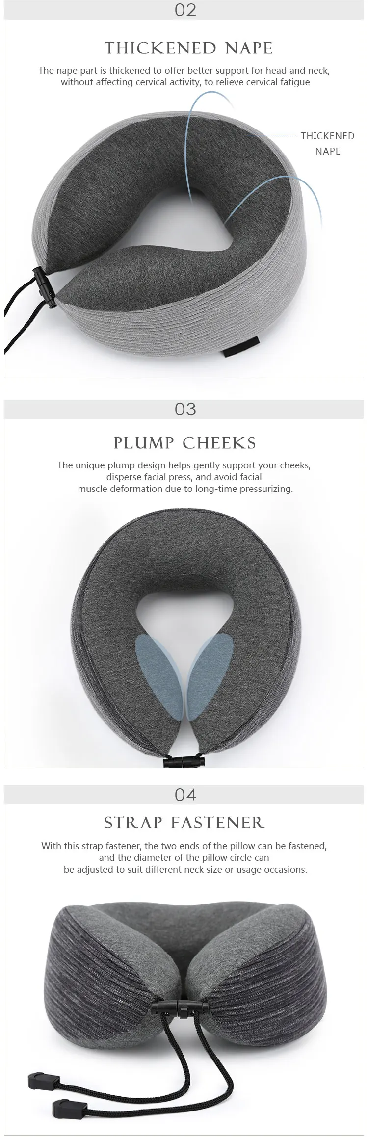 Hnos Patent Adjustable Car Sleep Headrest Pillow - Flight Neck Support