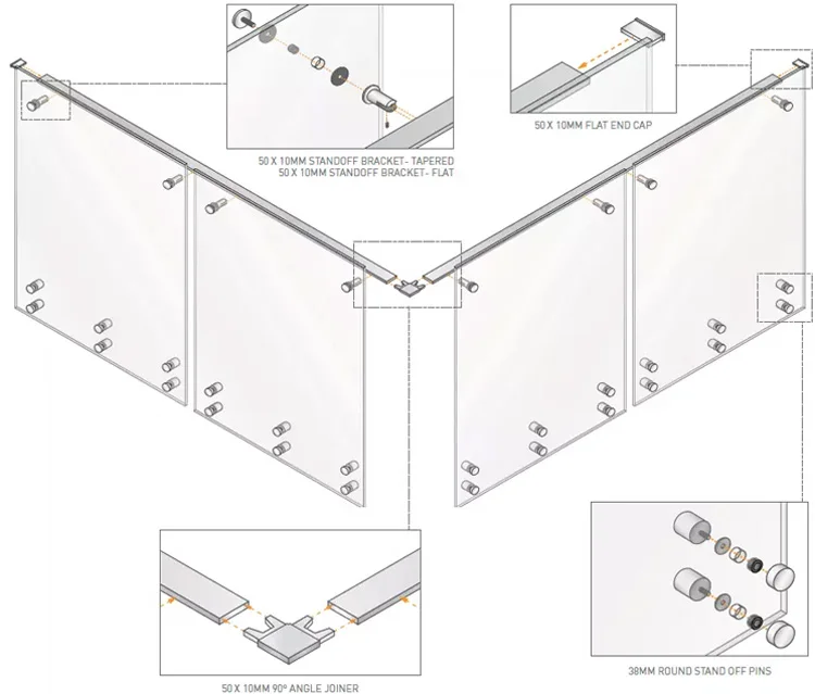 Customized Stainless Steel Glass Stair Standoff Railing Cost - Buy ...