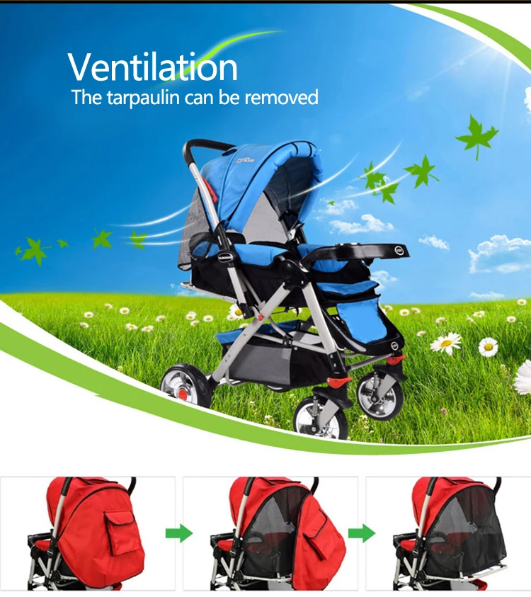 2017 Child Safety Baby Trolley Walker Strollers / Fabric Blue Color ...