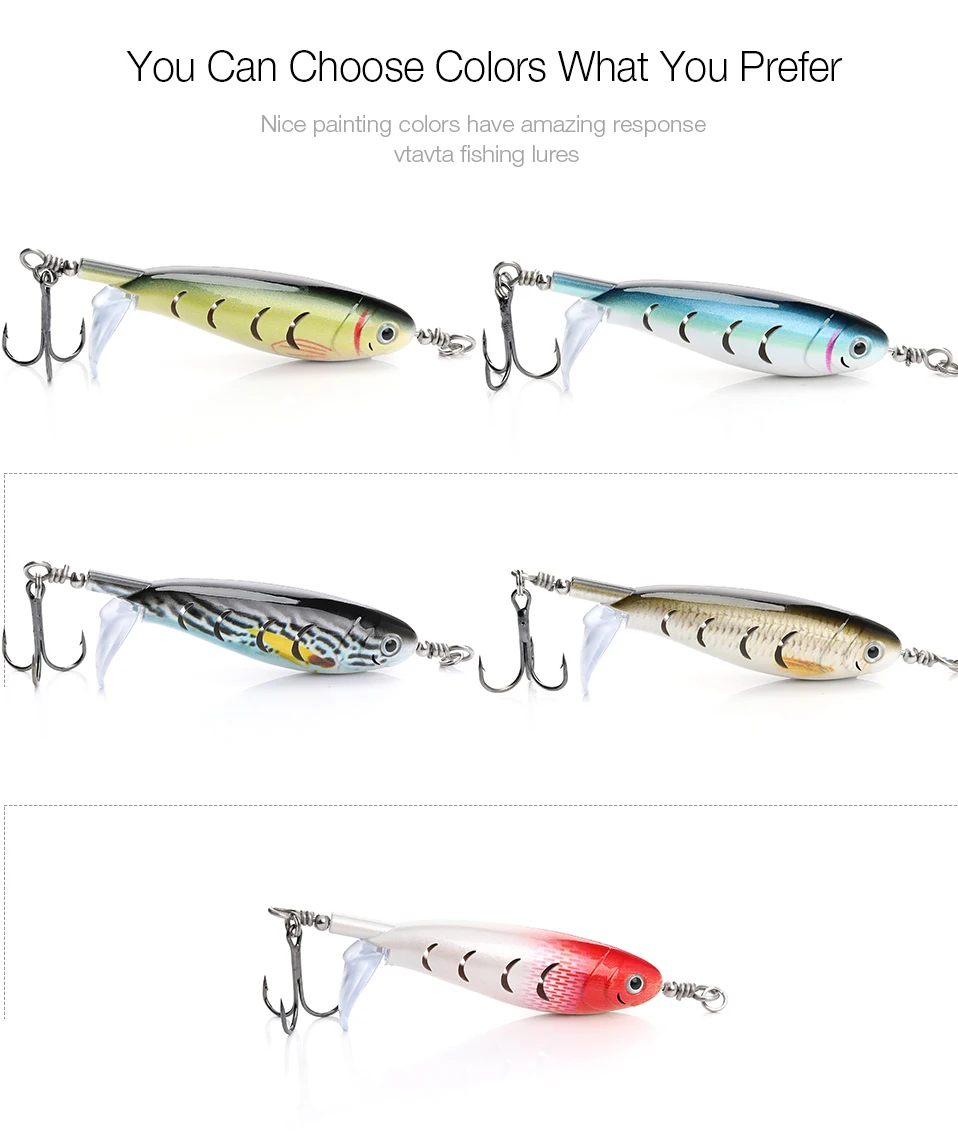 10cm 9g Fishing Topwater Minnow Whopper Popper Fish Lure For Bass Glide ...