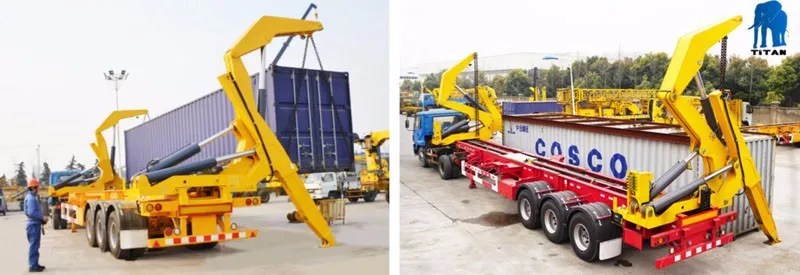 2 Axles 3 axles 20 FT 40 FT automatic Container self loading semi ...