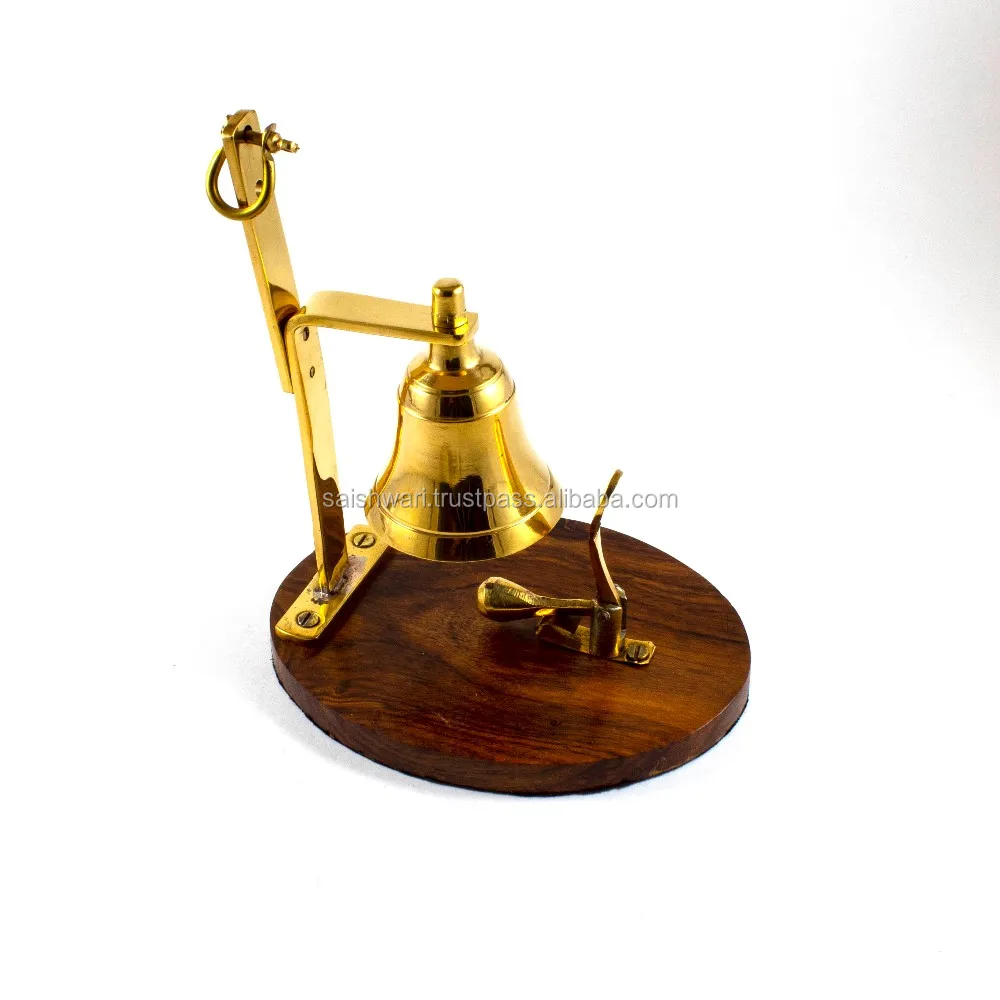 Brass Nautical Decor Gift Marine 6" Metal Desk Buzzer Bell Desktop ...