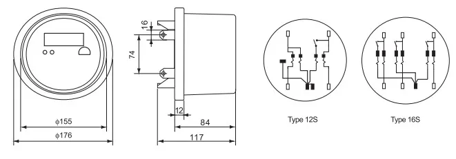 New Arrival 3 Phase Ansi Energy Meter 100A Round Meter Socket Base