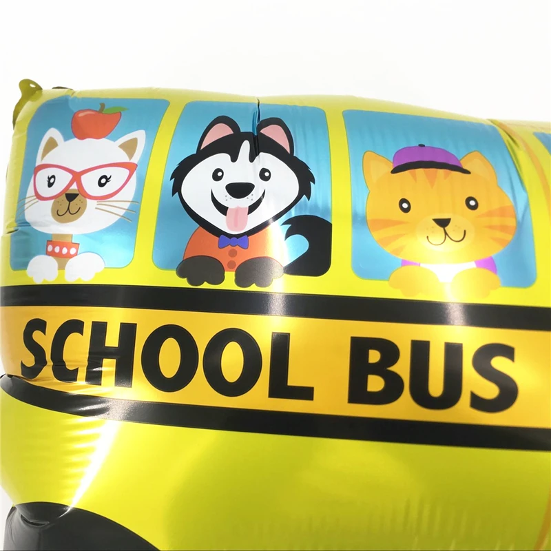 New Design School Bus Helium Foil Balloons,Kids Toys School Bus Shape ...