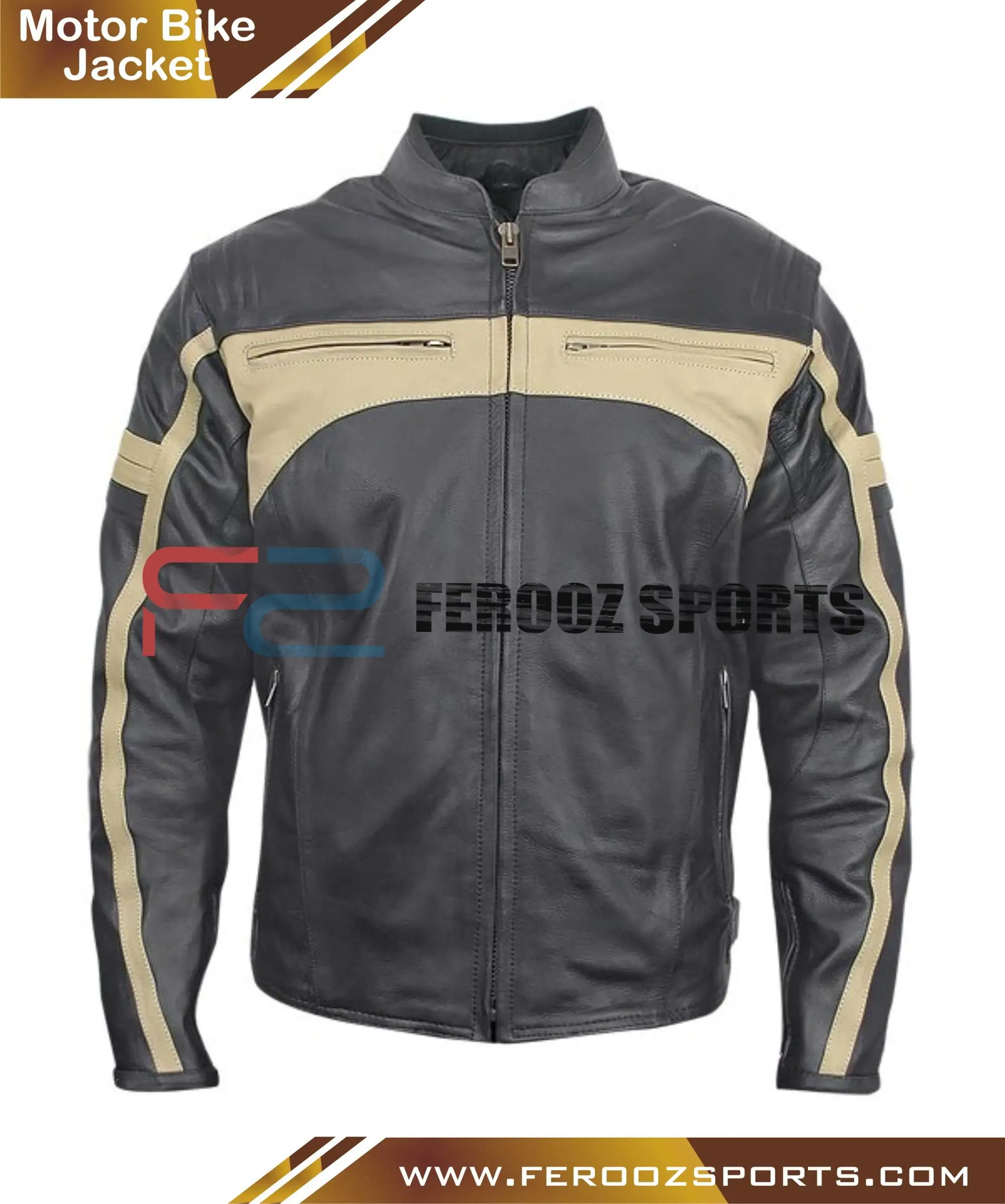 Men's Motorbike Racing Jacket European Style Cow Skin Leather Jacket ...