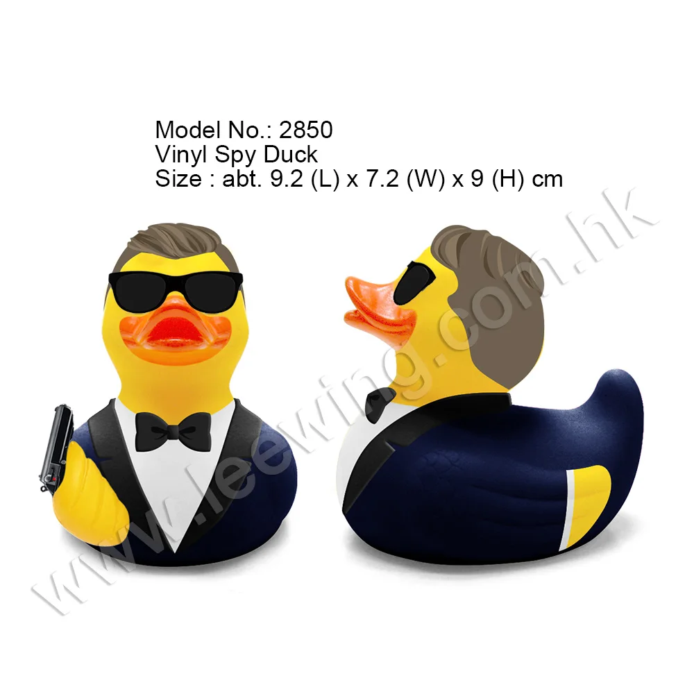 New Product 2019 Plastic Pvc Vinyl Bath Toy Spy Custom Squeaky Yellow ...