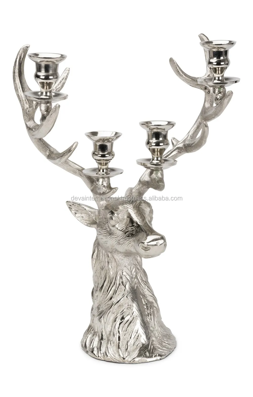 STAG HEAD ANTIQUE CANDLE HOLDER - BEST QUALITY DEER HEAD
