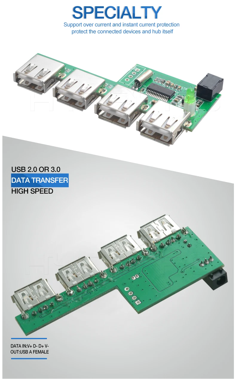 4 port usb 3.1 otg hub pcb electronic circuit board supply OEM, View ...