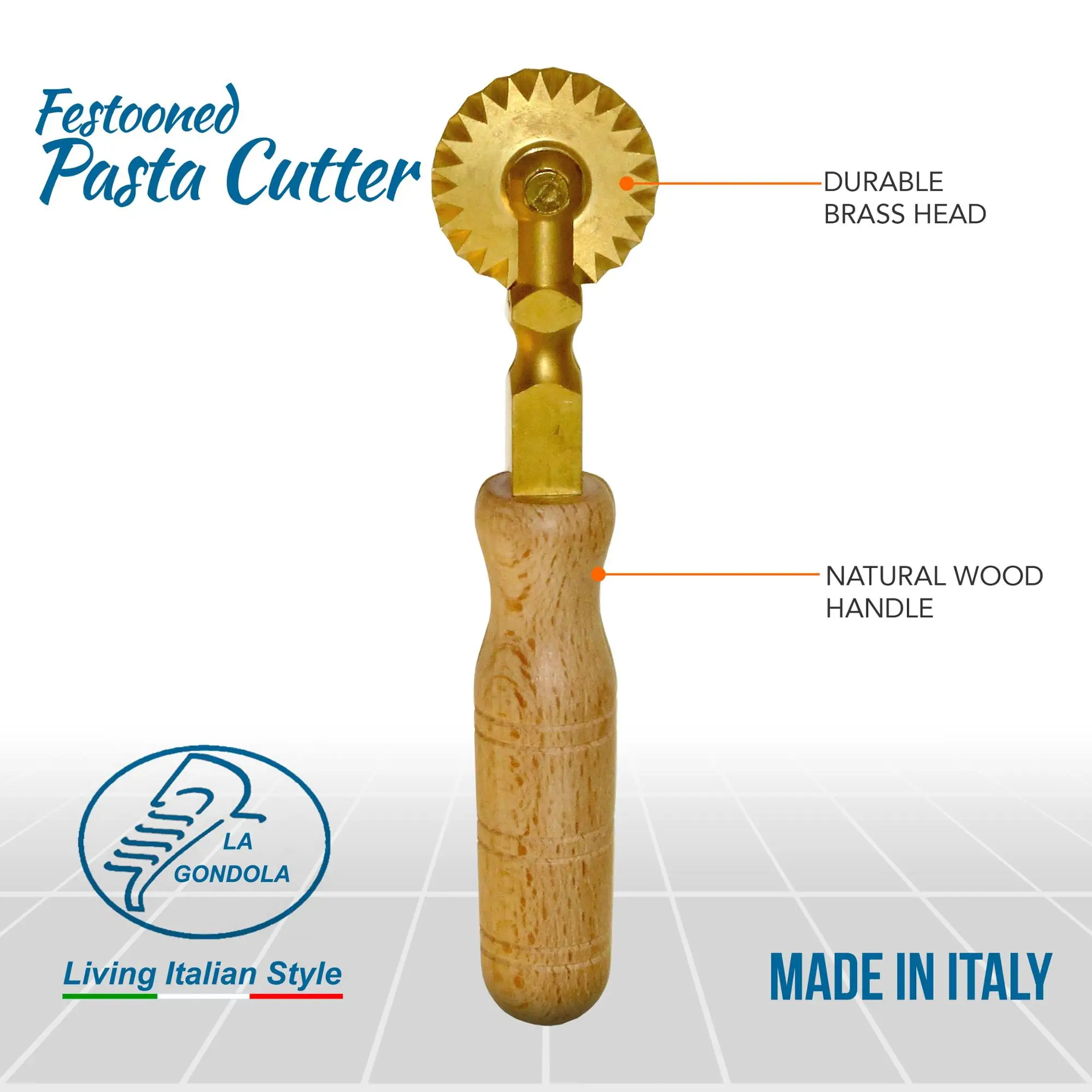 Made In Italy Pasta & Ravioli Cutter Wheel For Homemade Or Professional ...