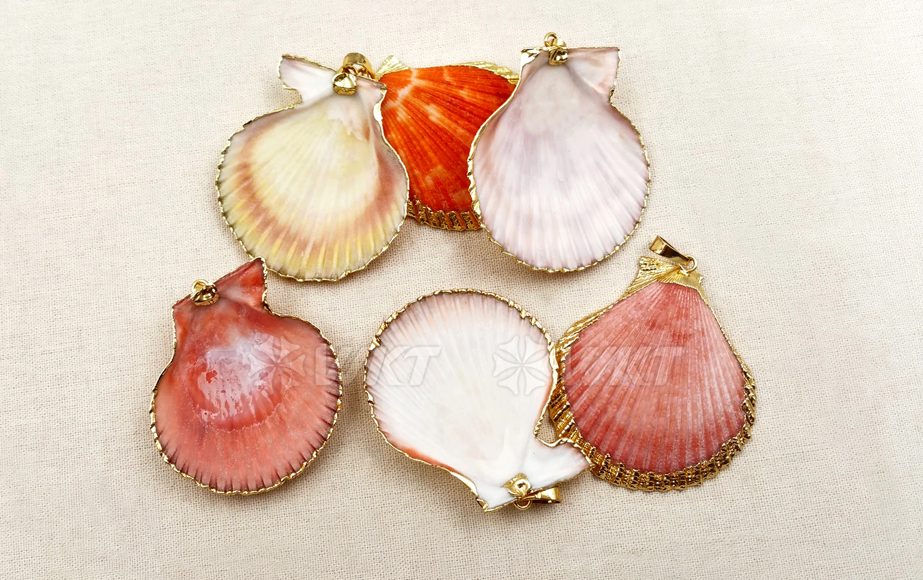 New!! 24k Gold Plated Shell Jewelry Pendants,Electroplated Shell ...