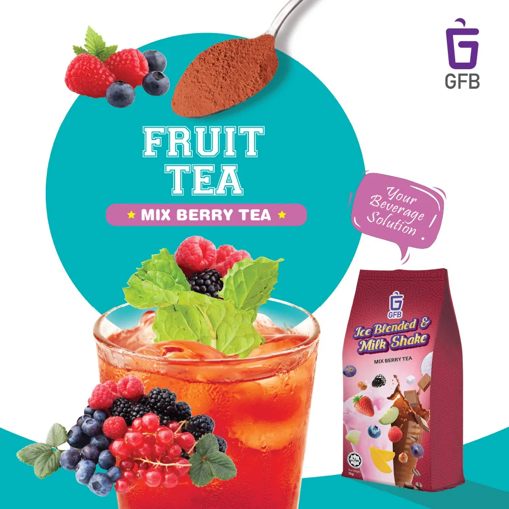 Halal 1KG Instant Fruit Tea Powder Bulk pack Products from GFB FOOD SDN ...