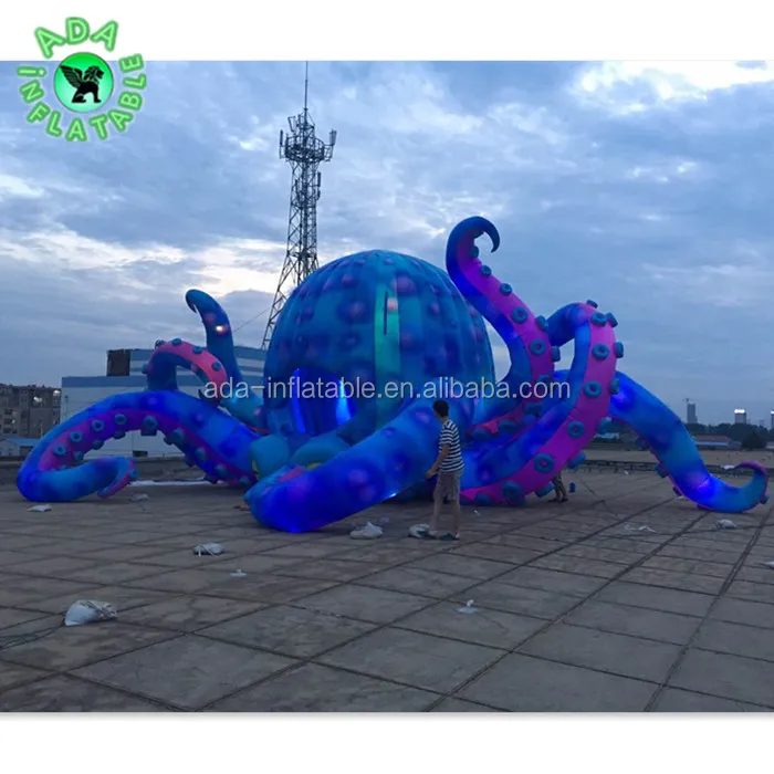 Festival Event Octopus Inflatable Giant 16m Blue Octopus Legs ...