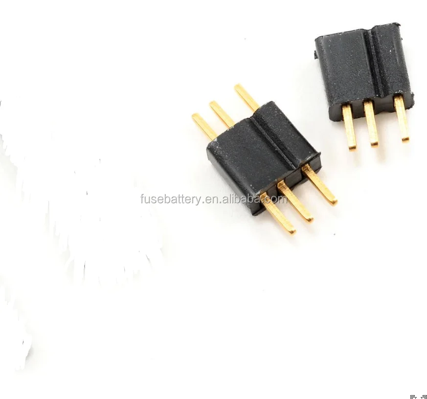 Black Deans Micro 3 Pin Connector Plugs (1 Pair) - Buy Deans Micro ...