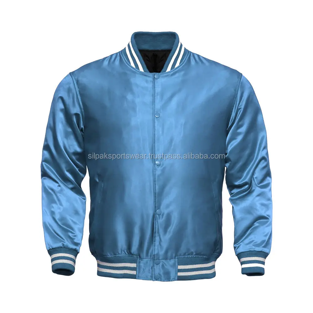 Sublimation Bomber Jackets Custom Design Satin Screen Print Jacket Mens ...