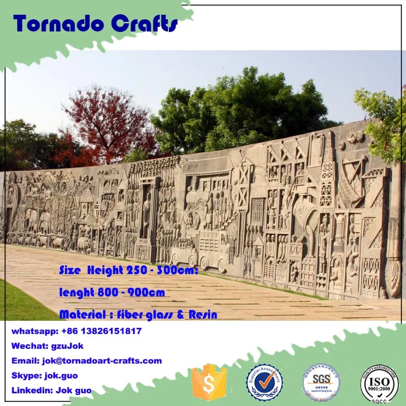 2017 Outdoor Fiber High Relief,On Sculpted Wall Panel Museum Decoration ...
