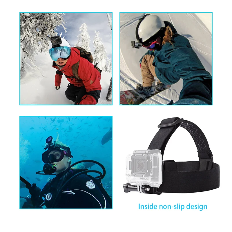 Sametop Head Strap Mount for Gopro Hero Fusion Cameras
