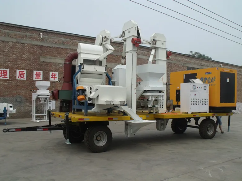 Mobile Grain Seed Cleaner and Seed Treater Processing Line Machine ...