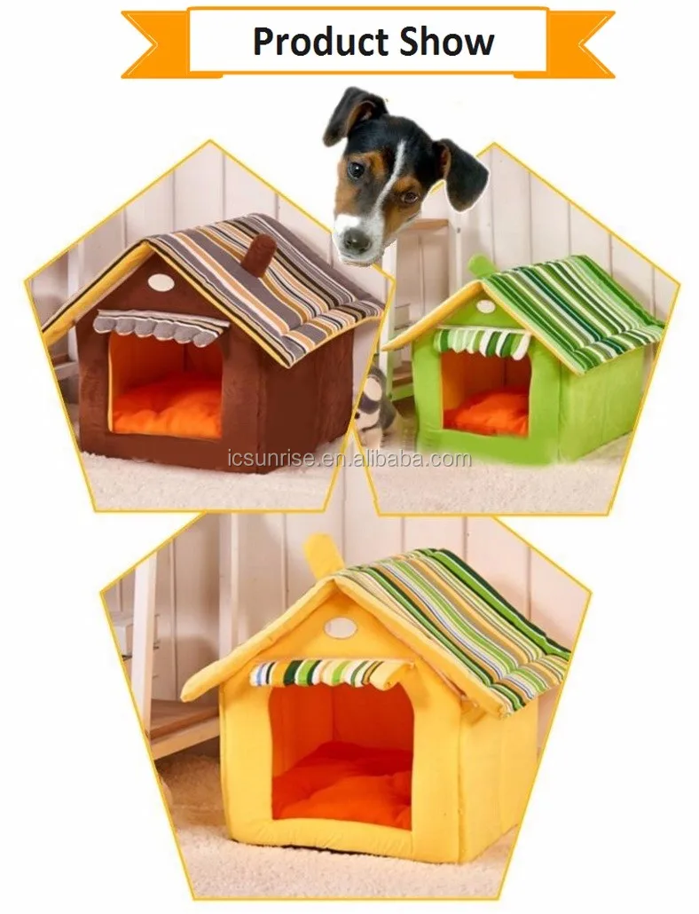 Portable Dog Hut Luxury Pet Dog House Cozy Warm Great Indoor-outdoor ...