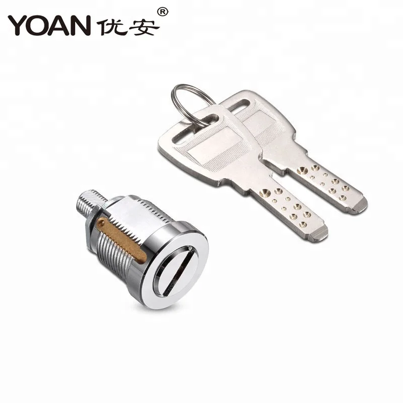 Chrome Plated 7 Pin Brass Key Mini Cam Lock for Security