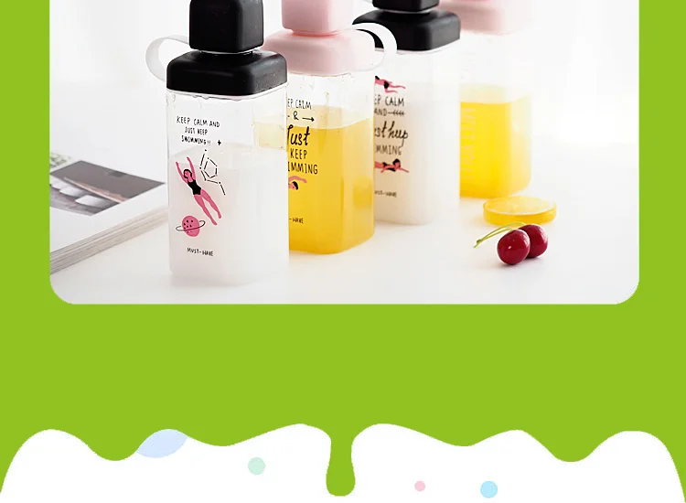 Mini Portable Plastic Water Cup,Ps Square Water Bottle - Buy Plastic ...