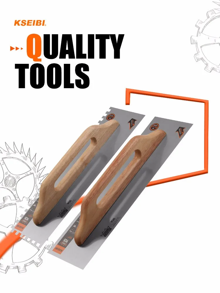 KSEIBI High Quality Two-Handed Plastering Trowel for Surface Polishing.
