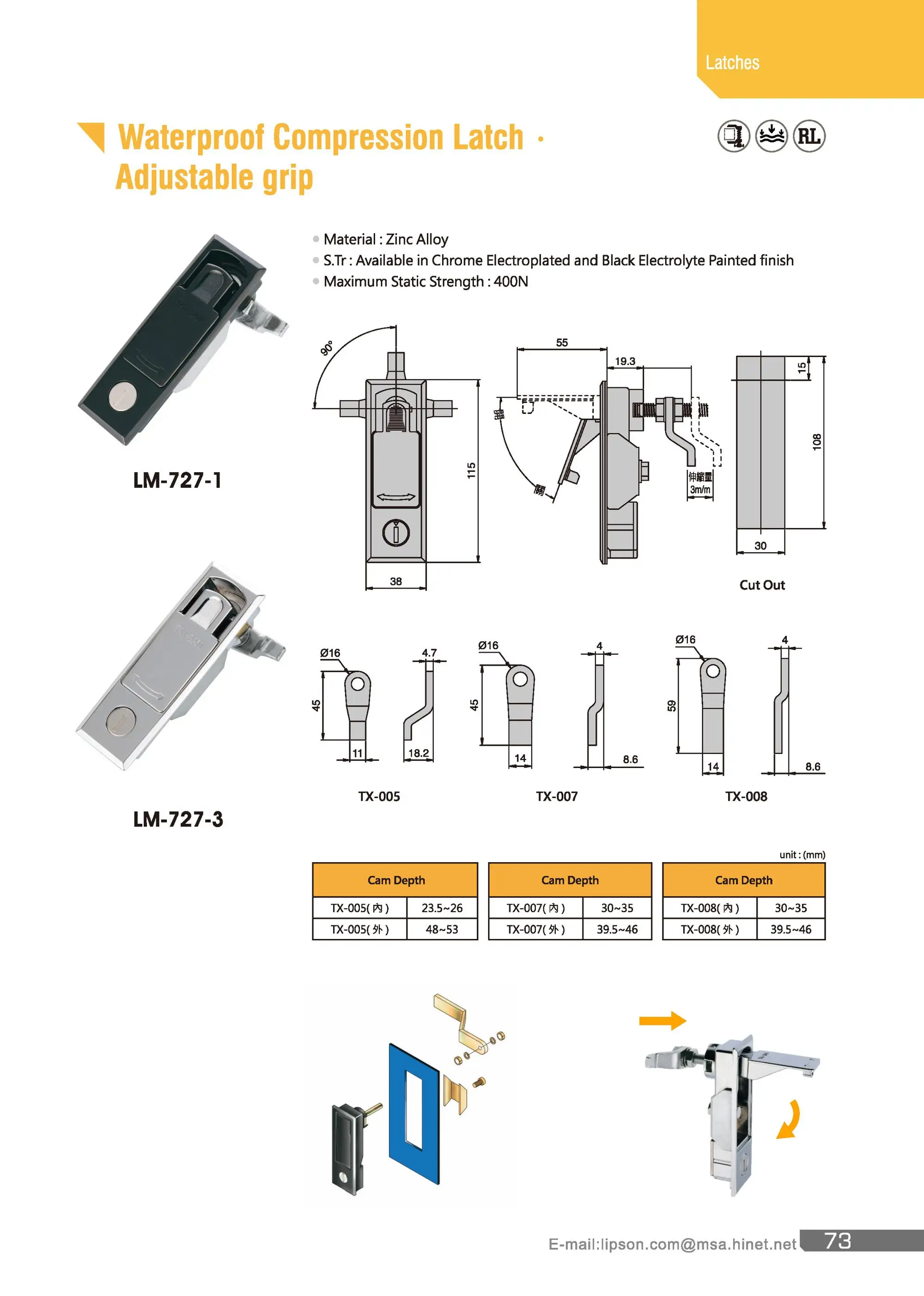 Secure Your Server Rack with LM-727-3 Electrical Panel Lock