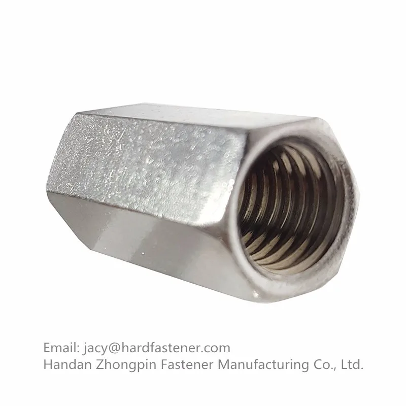 Hex Long Coupling Nut Din 6334 Carbon Steel With Zinc Plated For ...